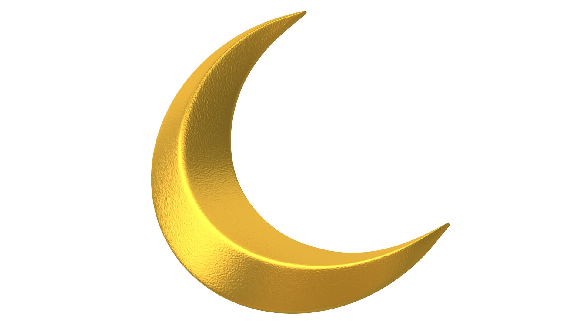 3D Crescent Moon Gold Model - TurboSquid 2002569