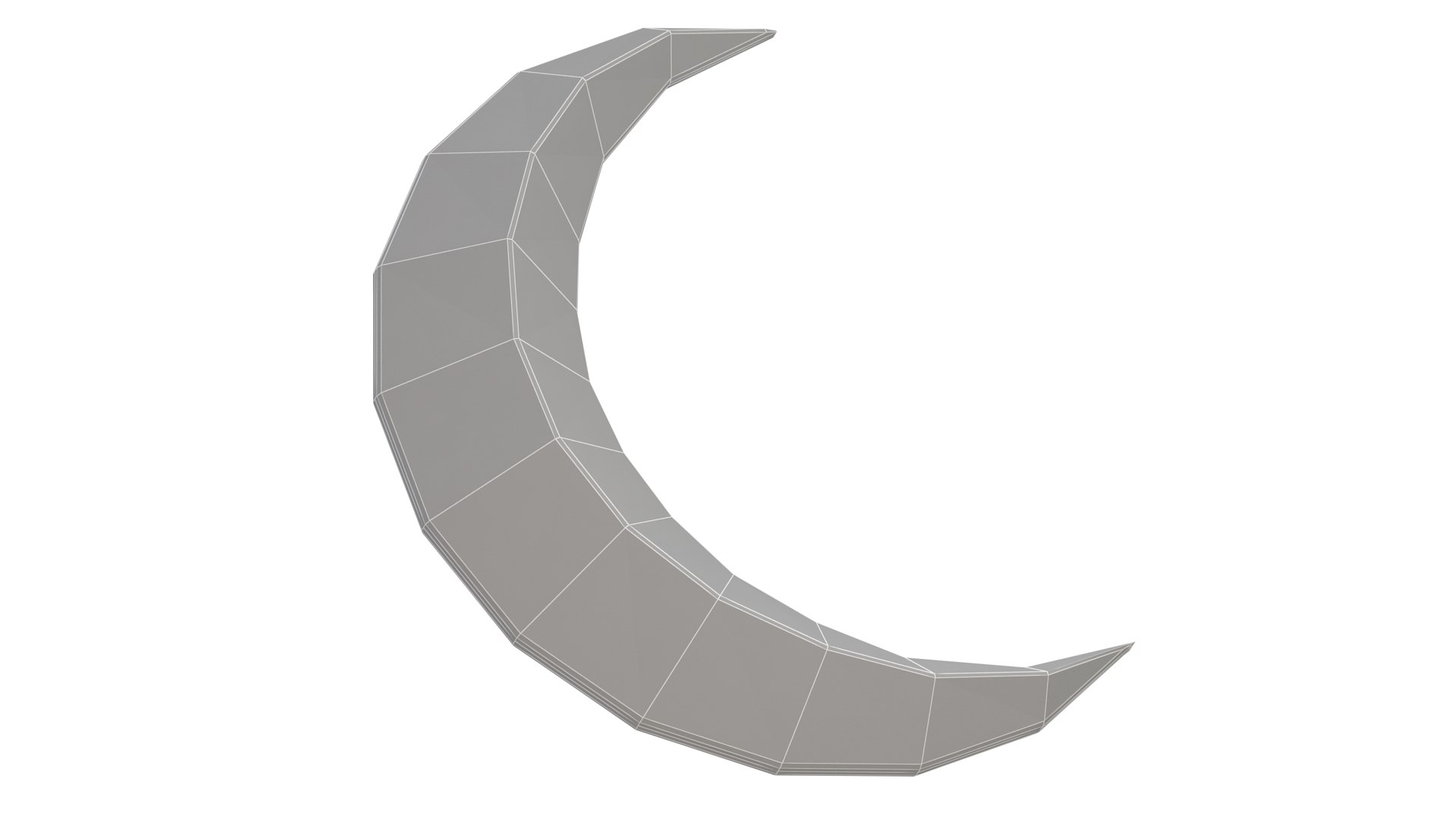 3D Crescent Moon Gold Model - TurboSquid 2002569