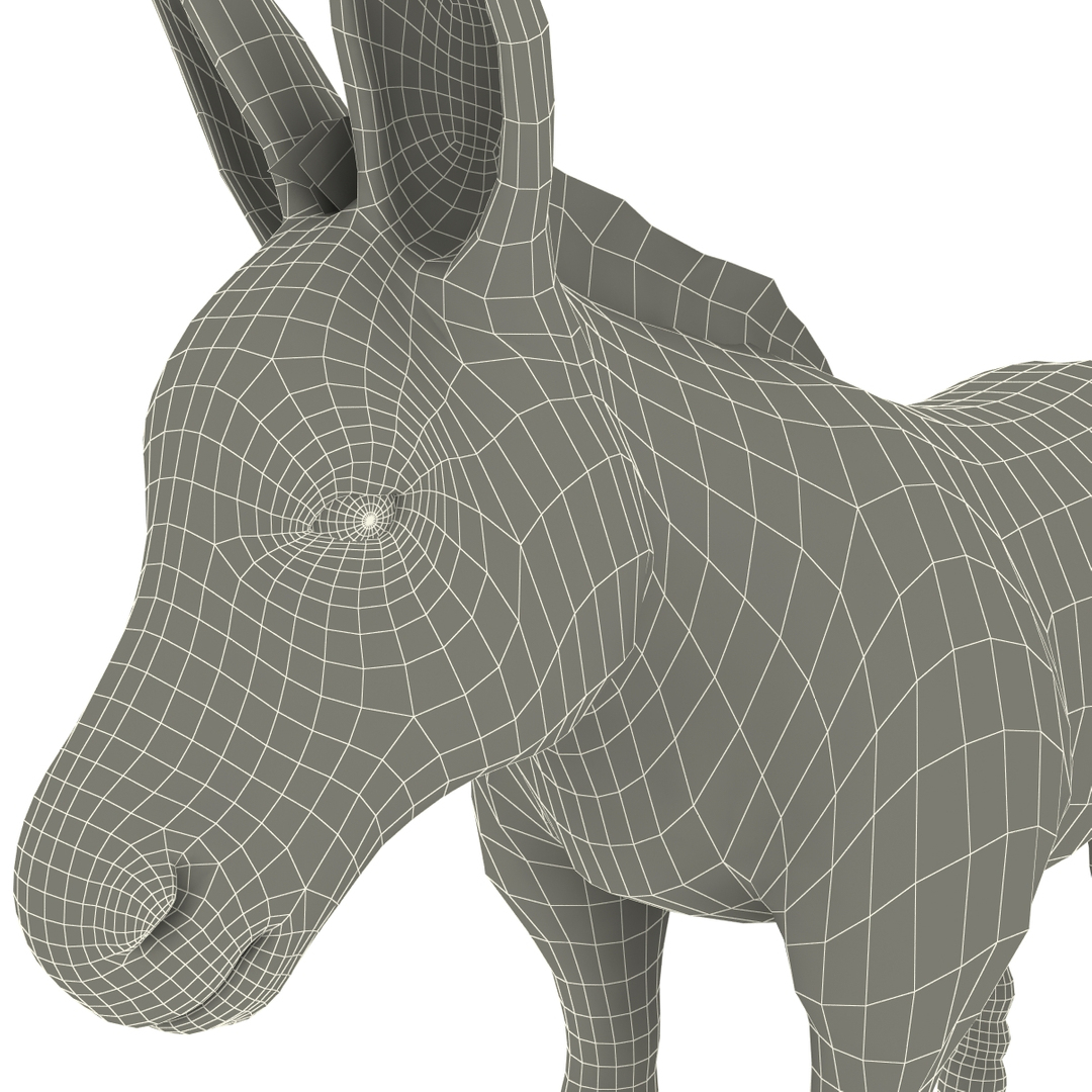 3d model donkey modelled