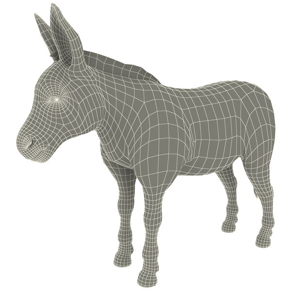 3d model donkey modelled