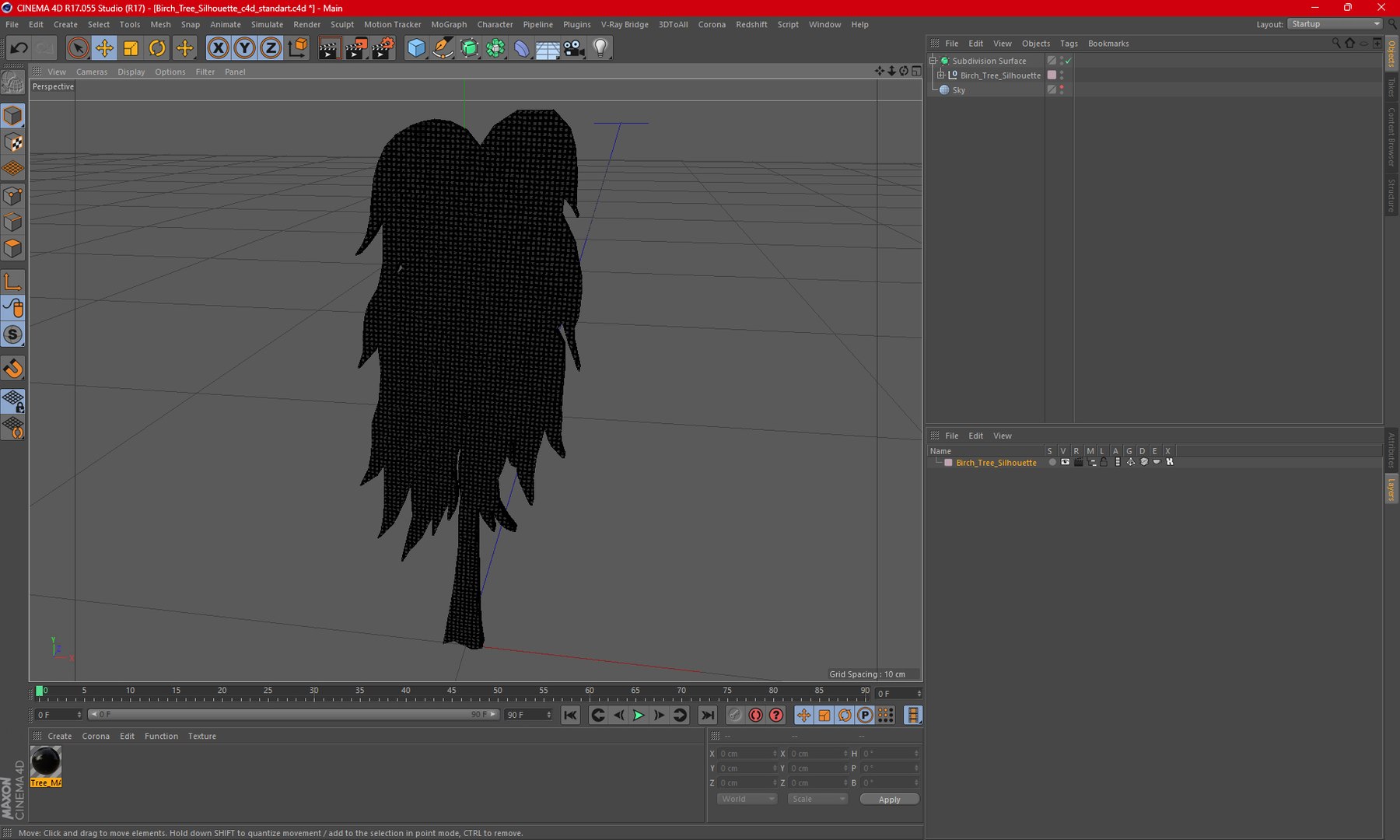 3D Model Birch Tree Silhouette - TurboSquid 2225837