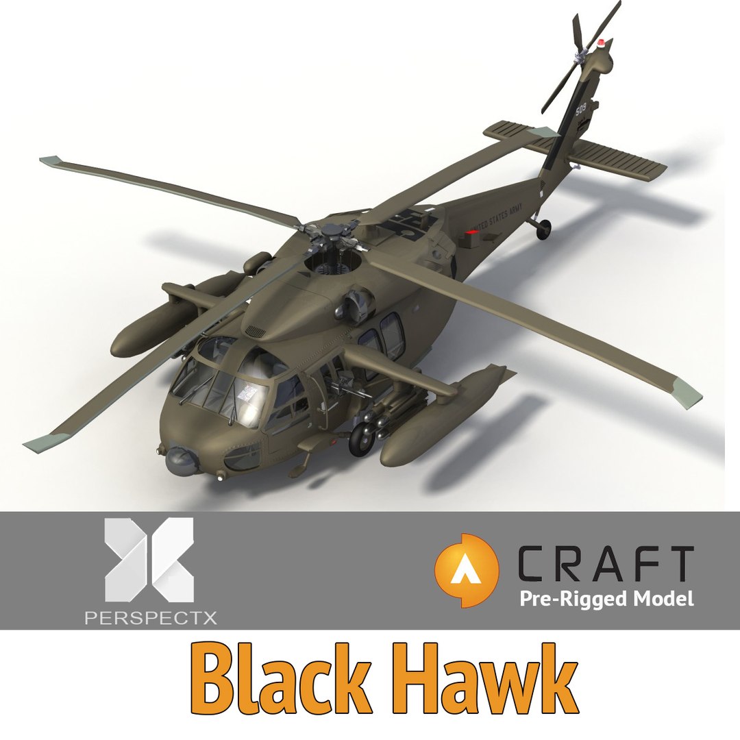 Blackhawk Pre-rigged Craft Director 3d Model