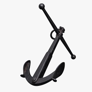 3d model danforth anchor
