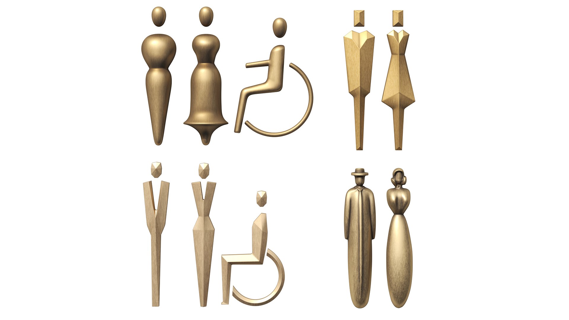 Bathroom Signs 3D - TurboSquid 2197505