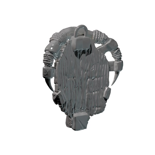 3d model fantasy orcish shield