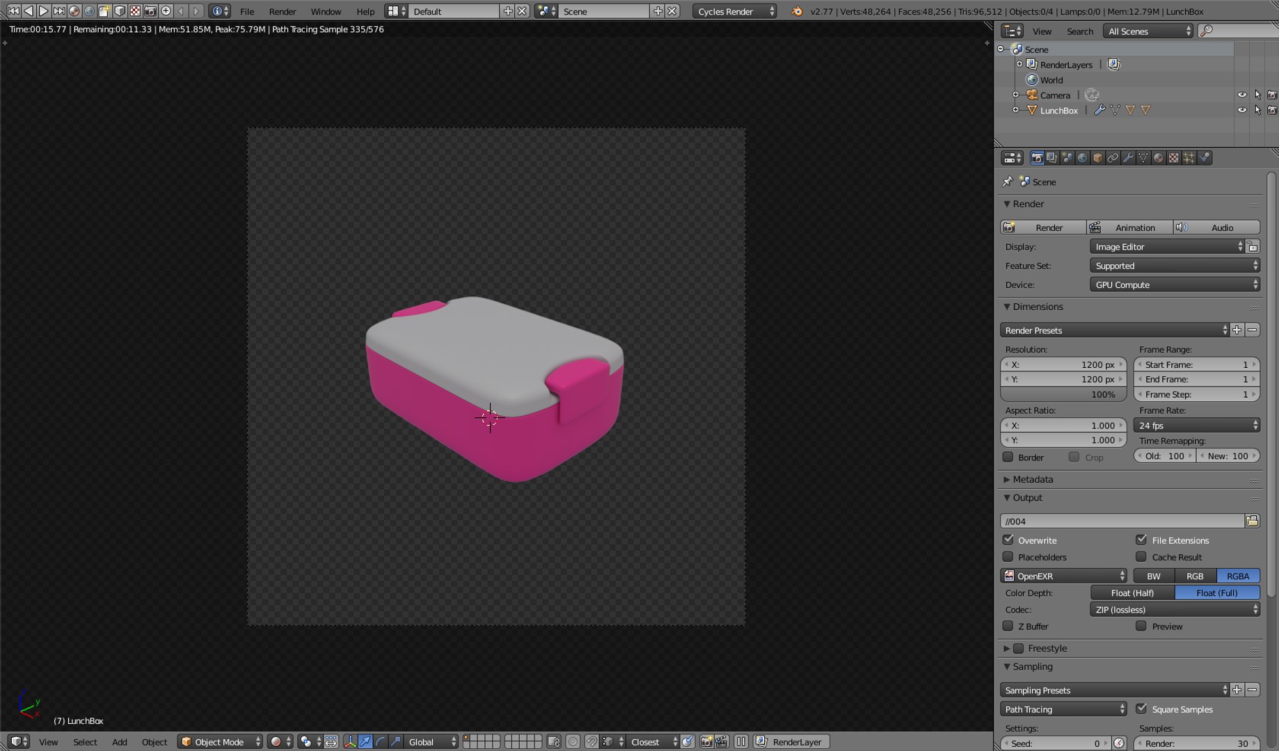 3d Model Lunch Box
