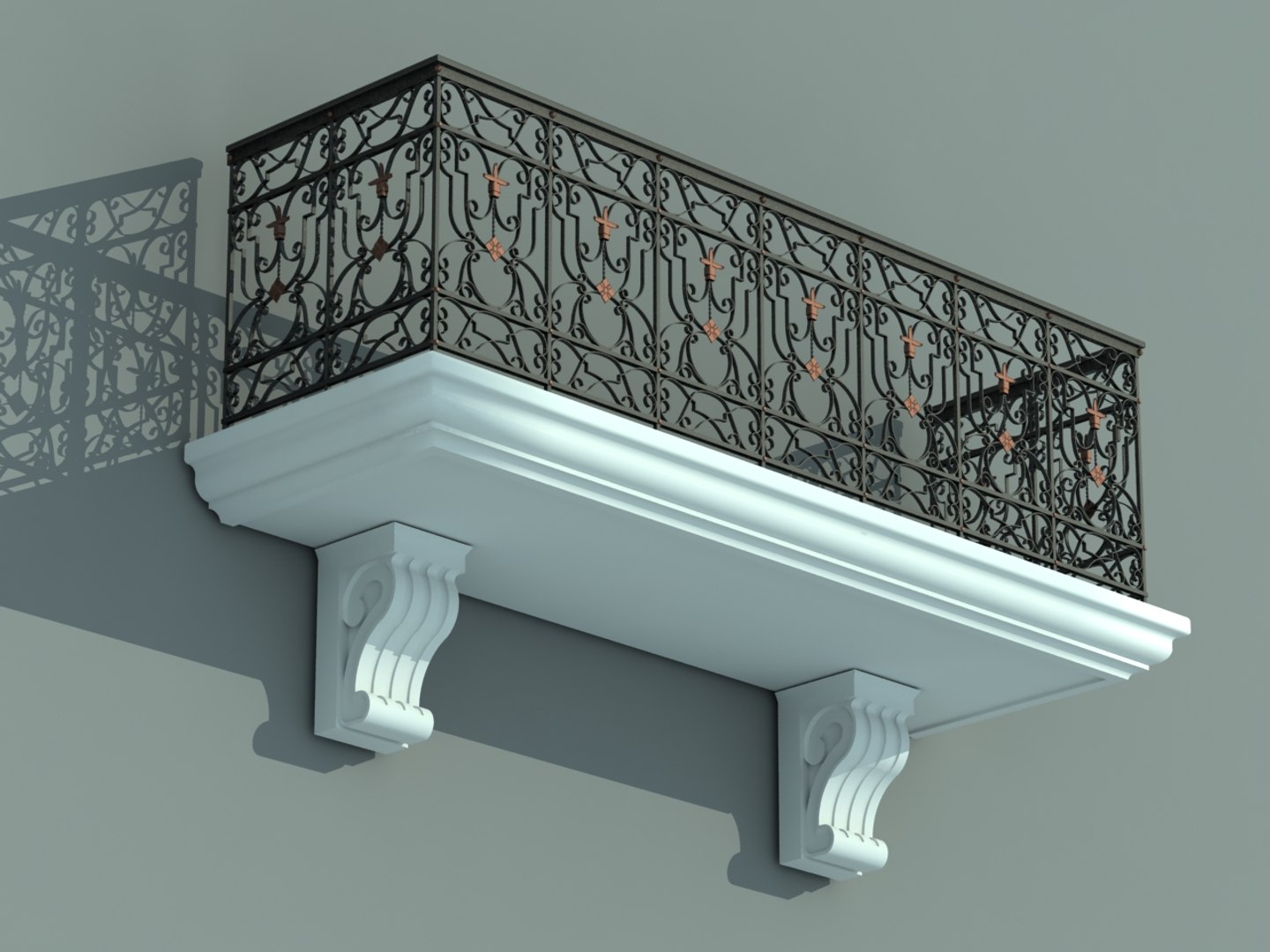 max balcony iron fence