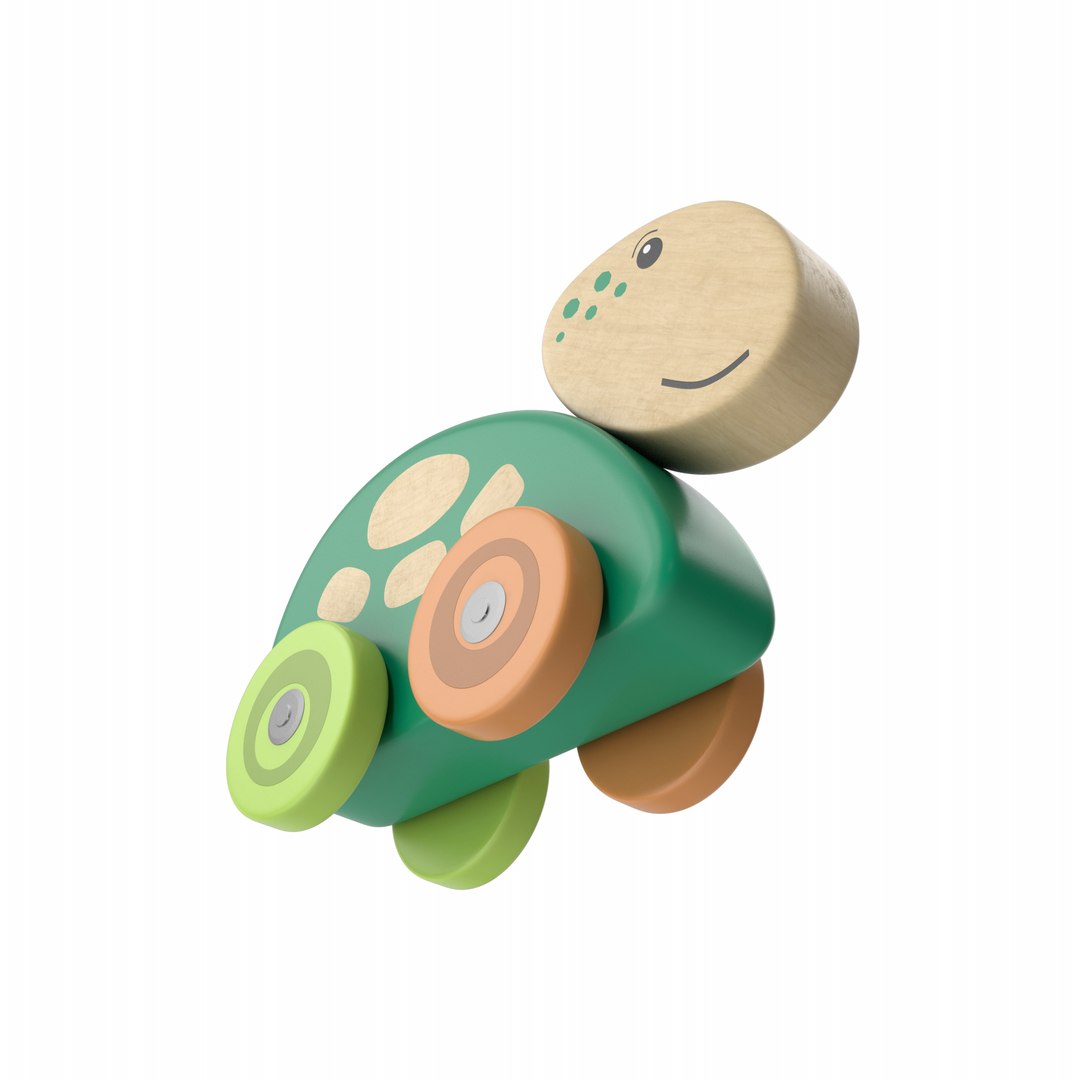 3D Model Wooden Turtle Toy - TurboSquid 2024795