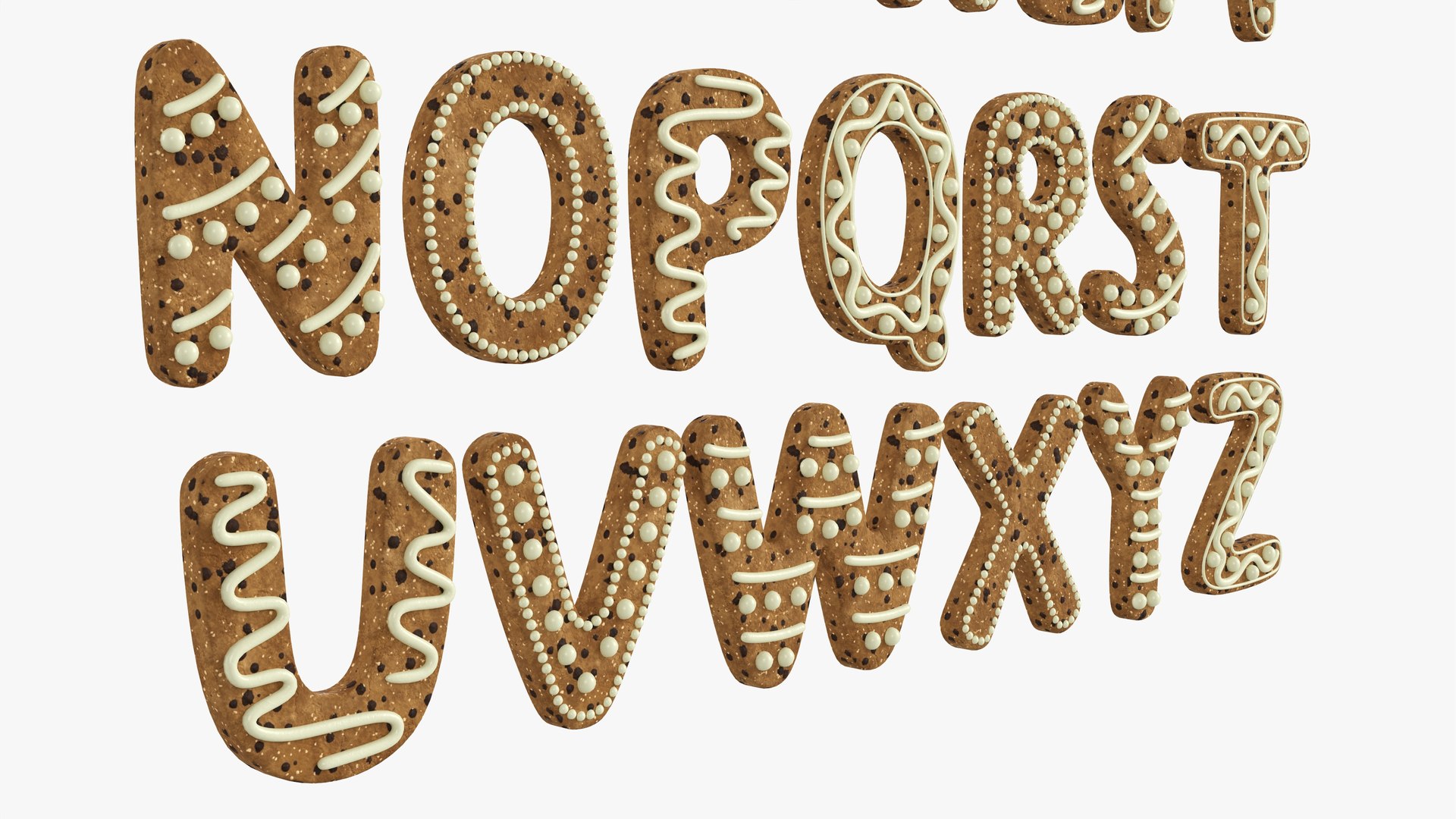 Alphabet Letters Decorated 01 3D Model - TurboSquid 1801147