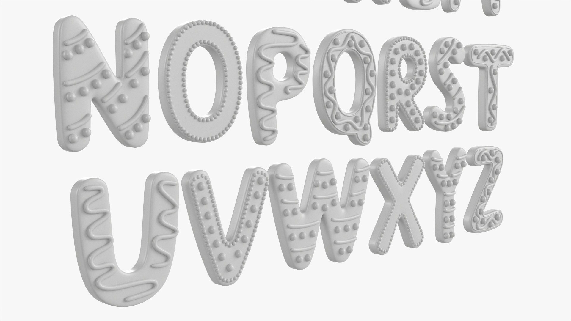 Alphabet Letters Decorated 01 3D Model - TurboSquid 1801147