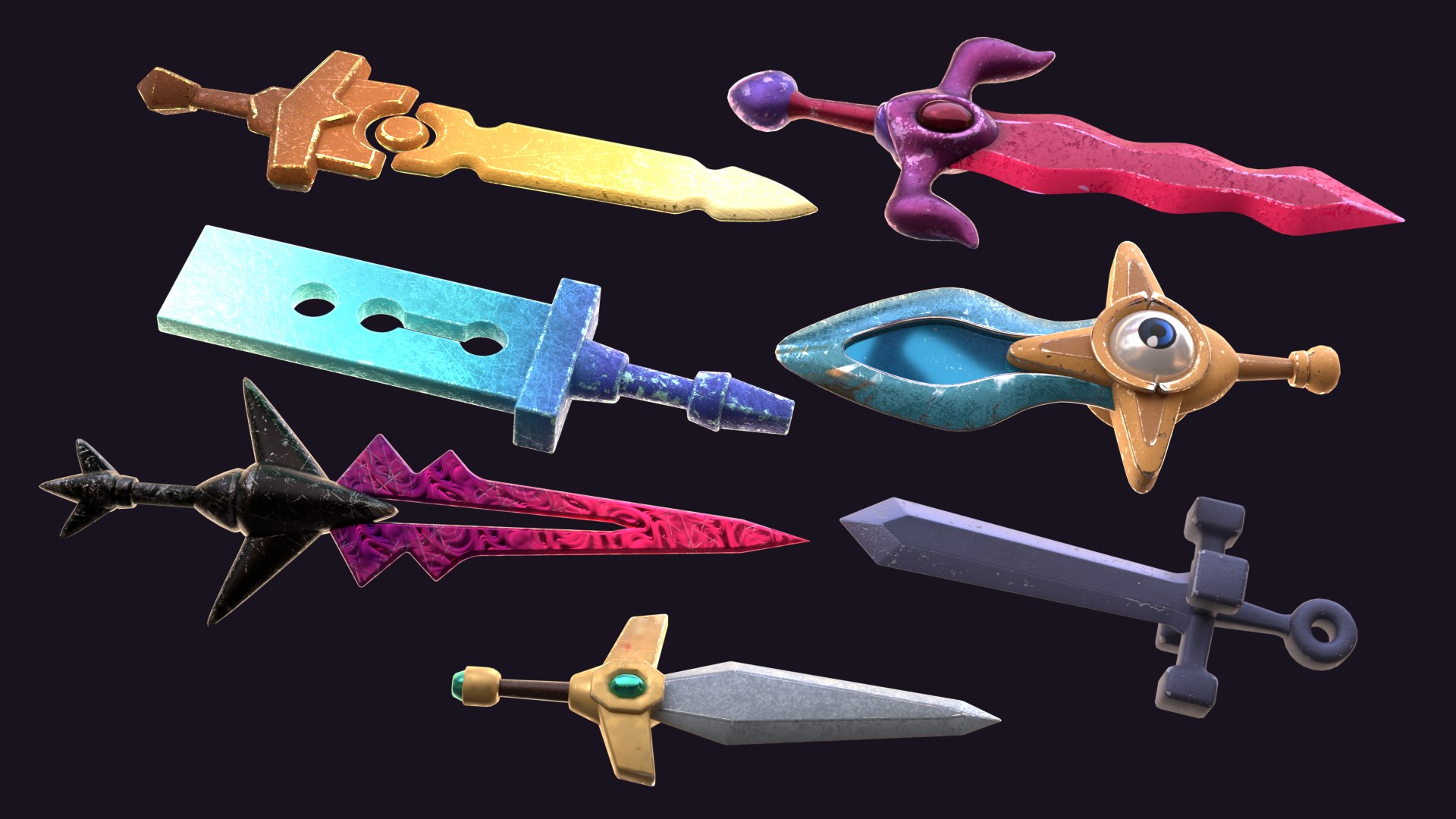 3D Stylized Swords Bundle Model - TurboSquid 1966766
