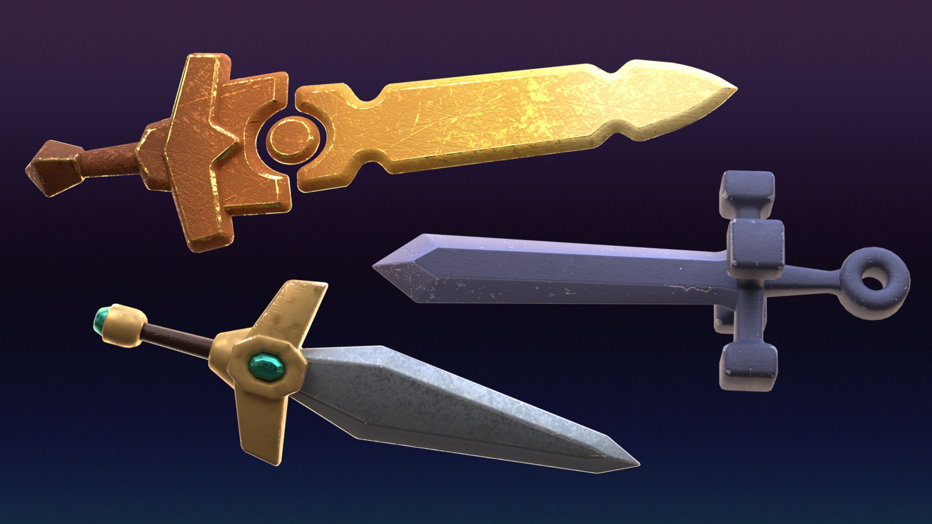 3D Stylized Swords Bundle Model - TurboSquid 1966766