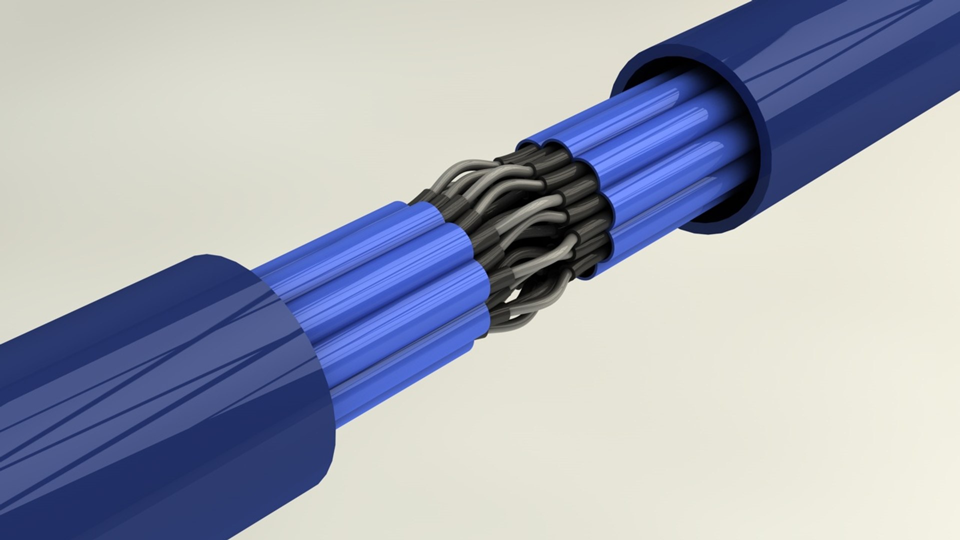Multicore Cable Wires 3d Model