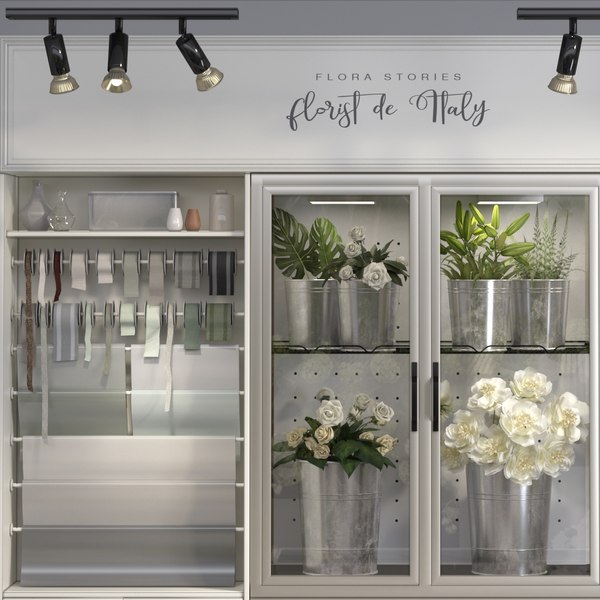 Classic interior flower florist 3D model - TurboSquid 1452536
