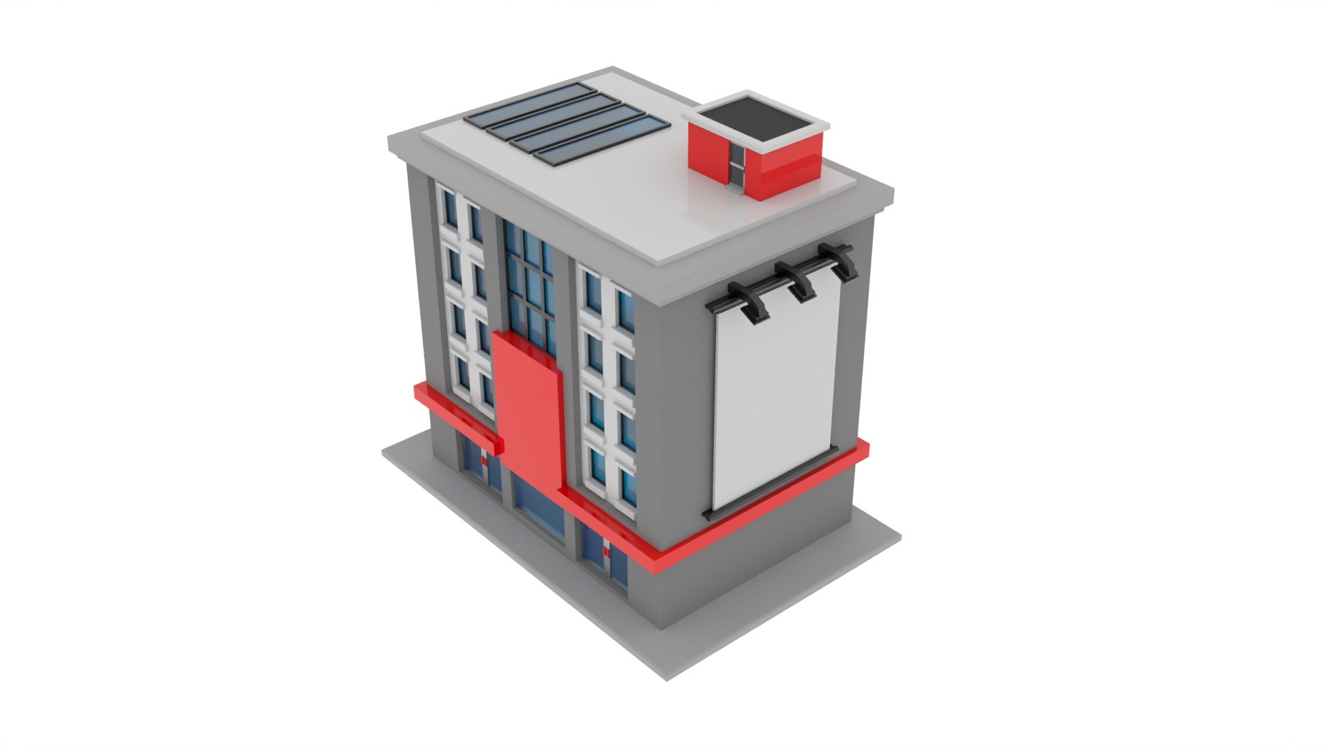 3D Toon Building 12 - TurboSquid 2292632