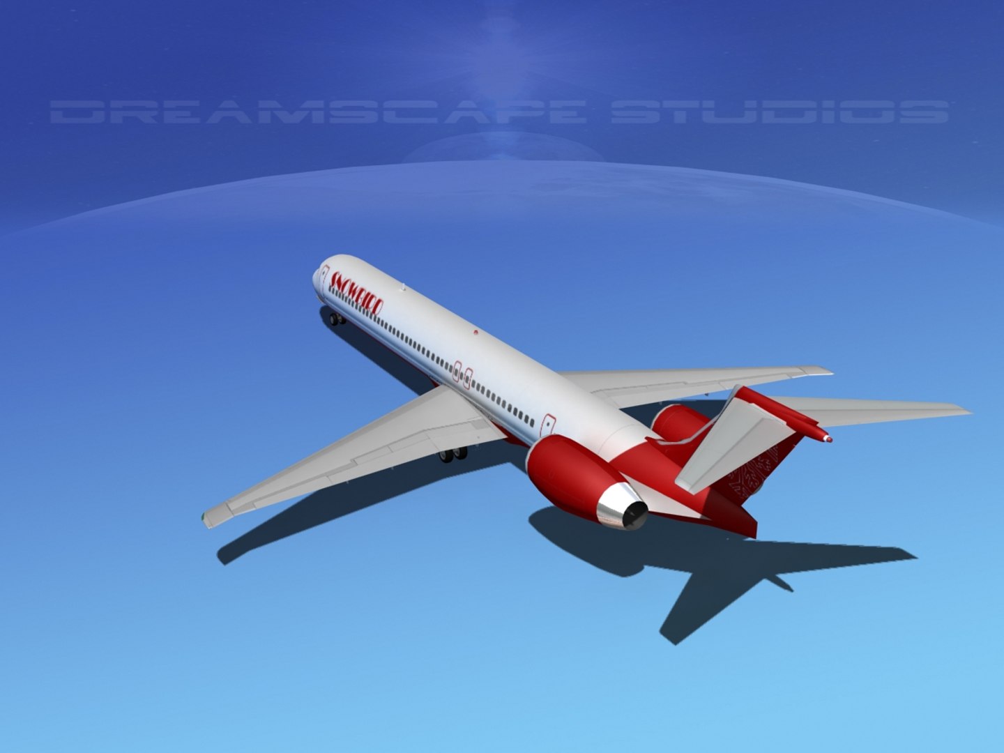 3d Mcdonnell Douglas Md-80 Model