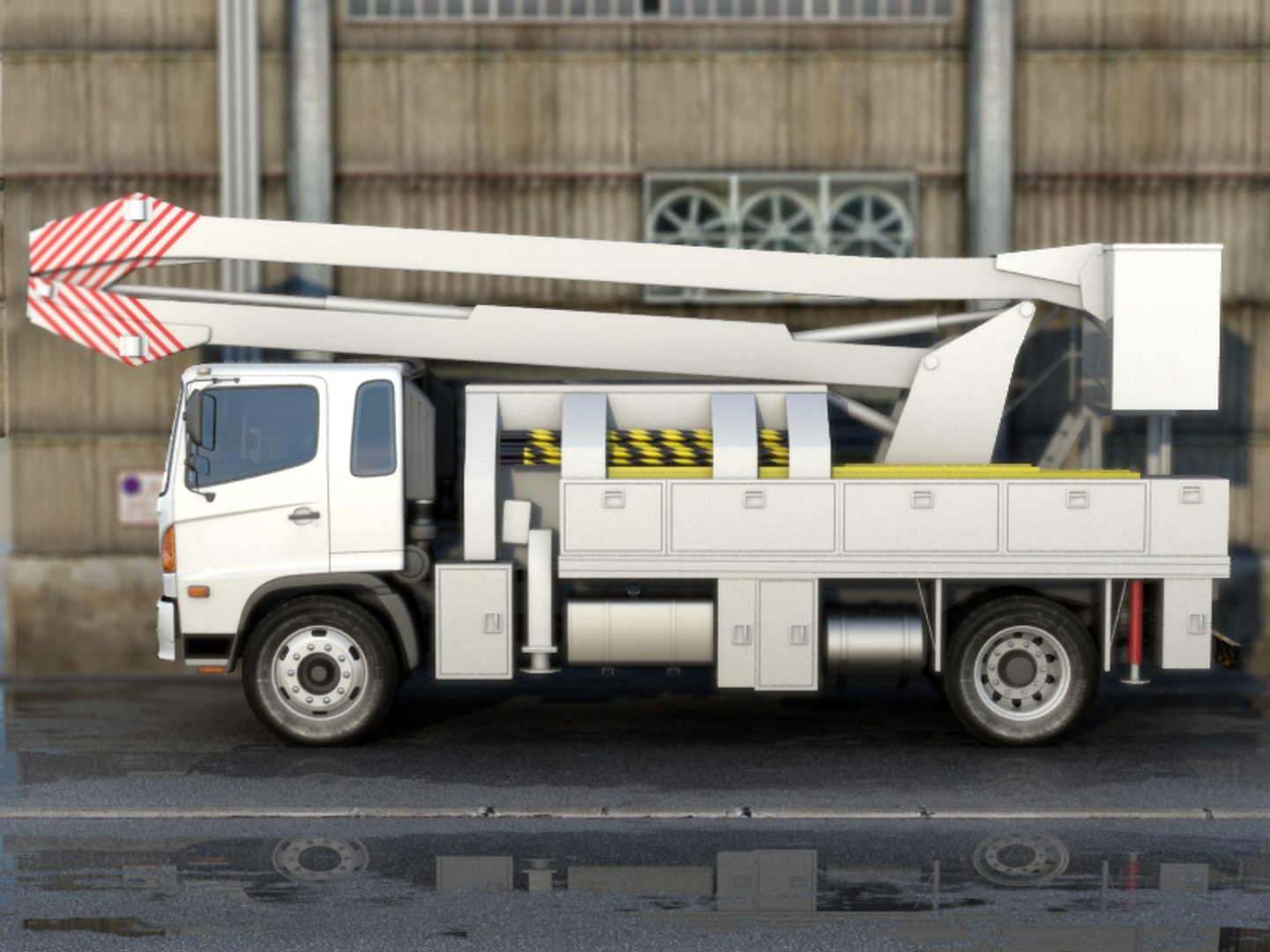 Hino 500 Truck 3d Model