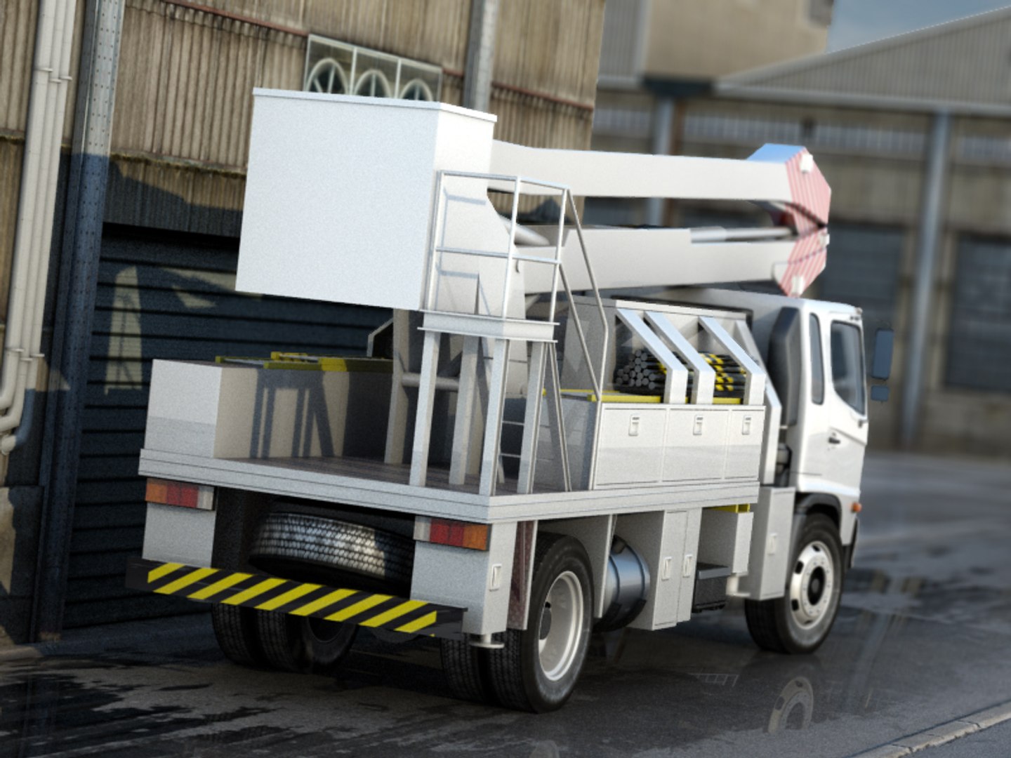 Hino 500 Truck 3d Model