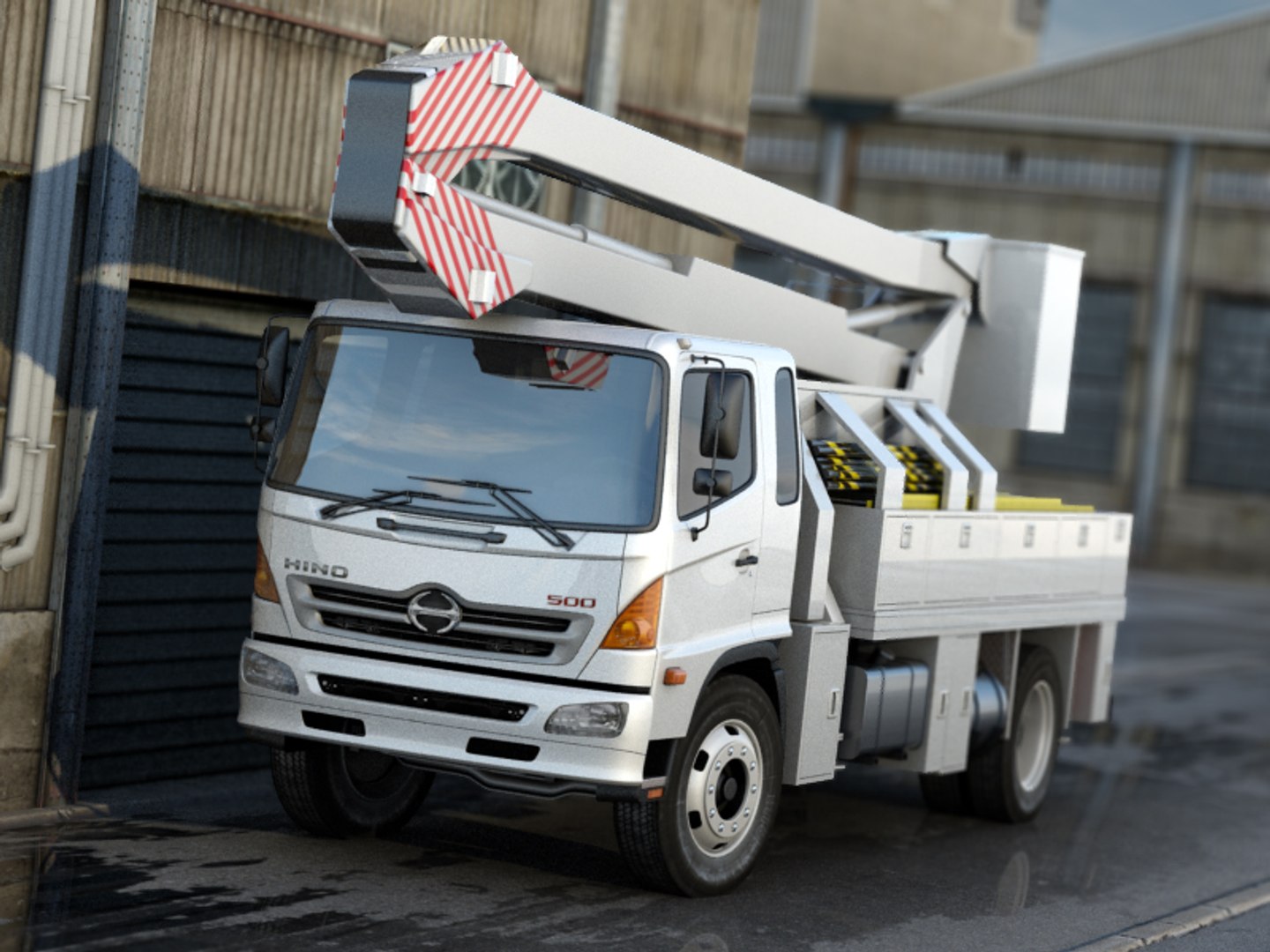 Hino 500 Truck 3d Model