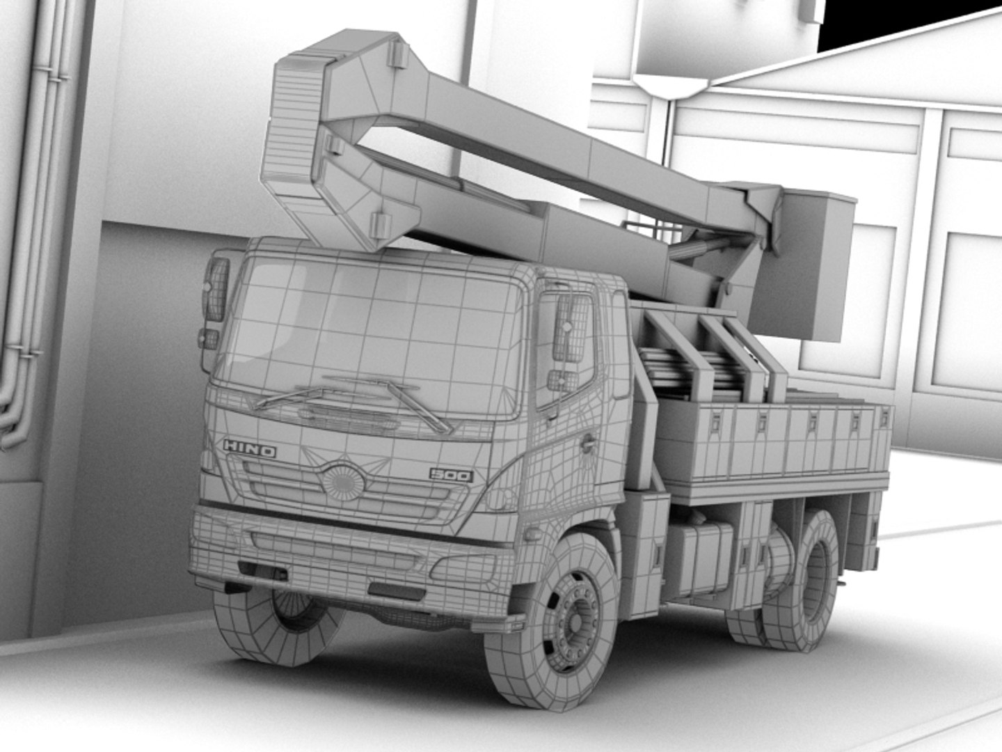 Hino 500 Truck 3d Model