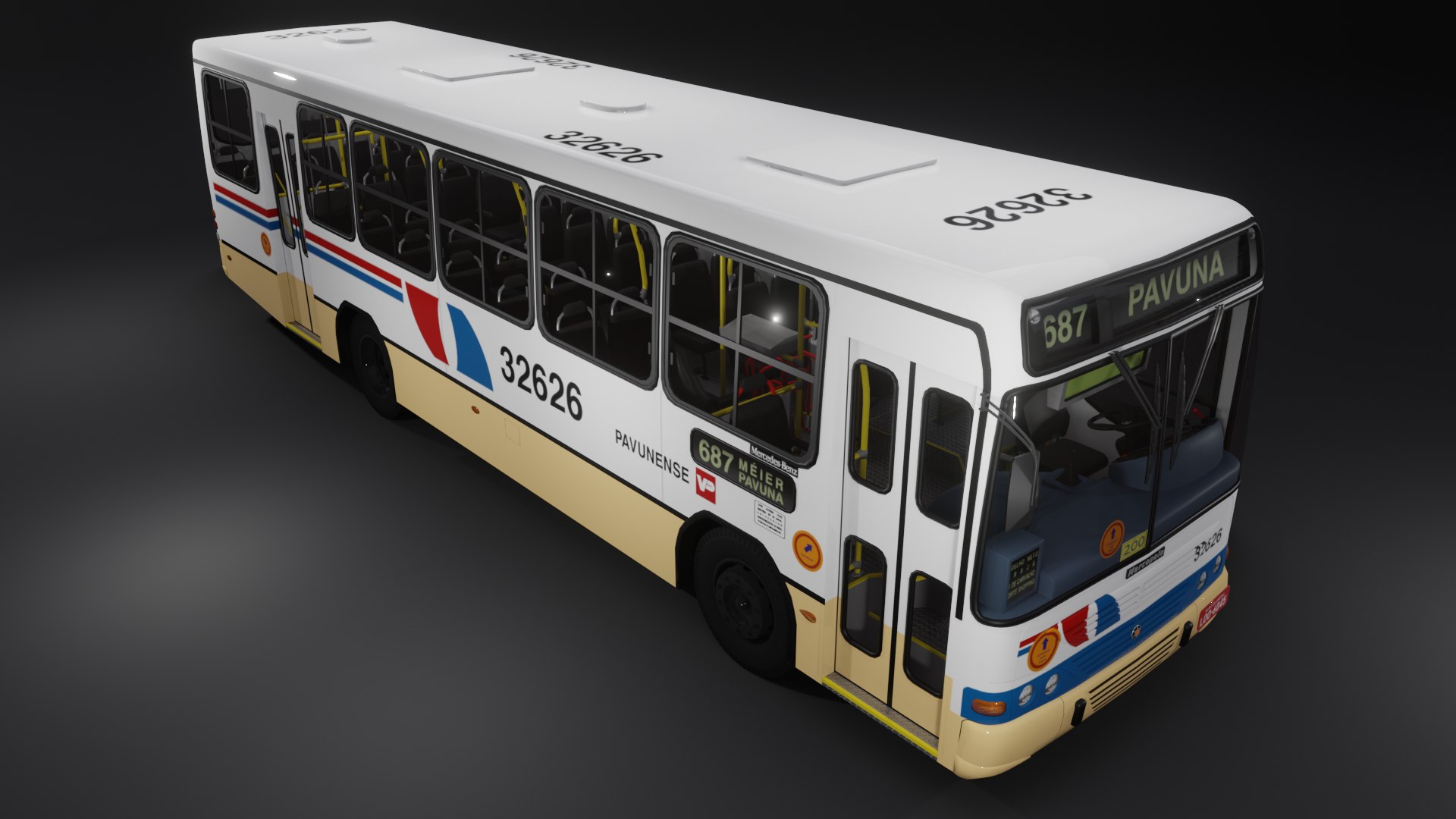 Marcopolo Torino 1999 MB OF-1418 Pavunense 3D Model - TurboSquid 2009256