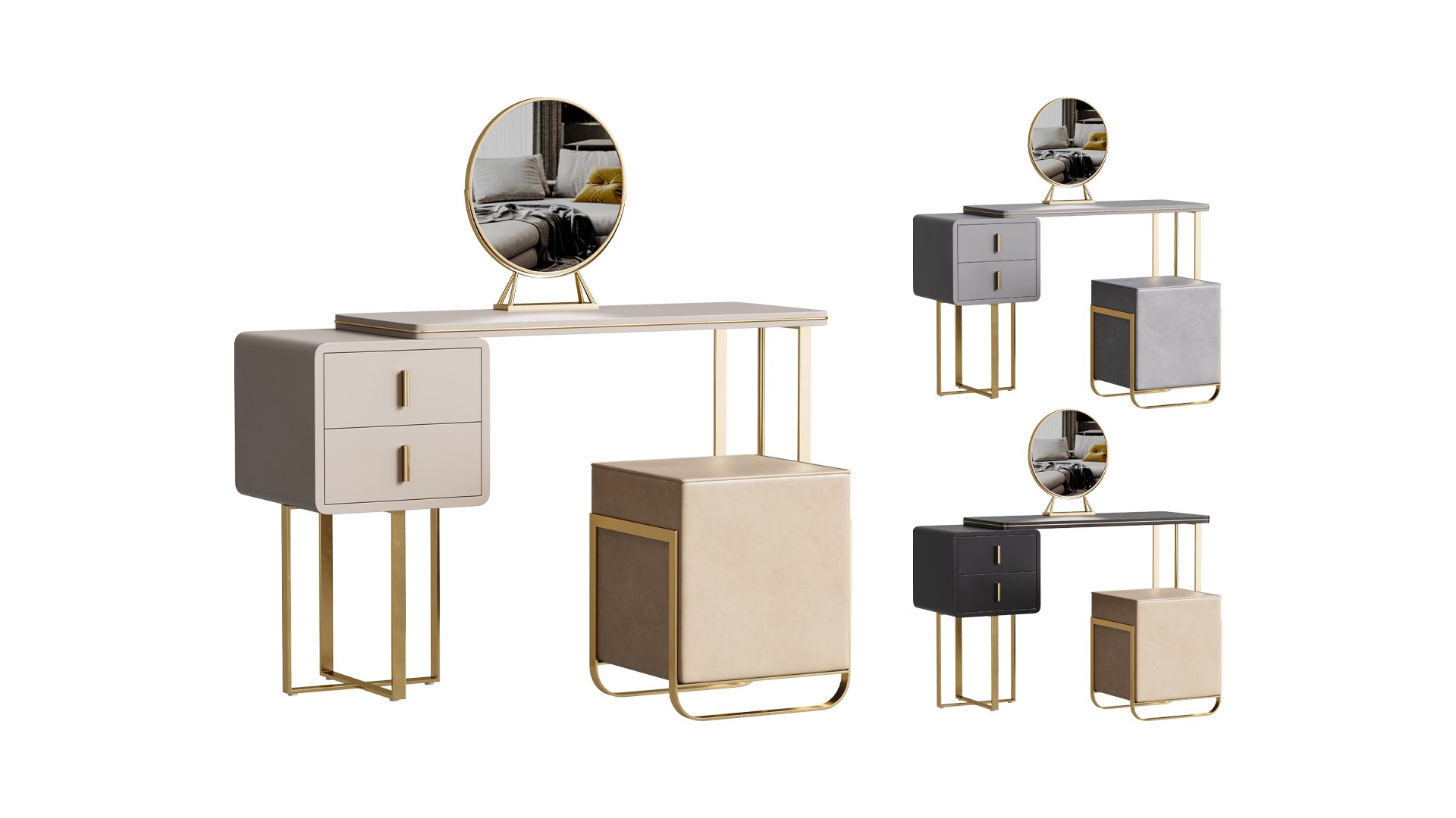 3D Model Dressing Table 32 - TurboSquid 2351692