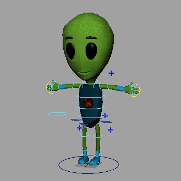 maya alien freddy character rigging