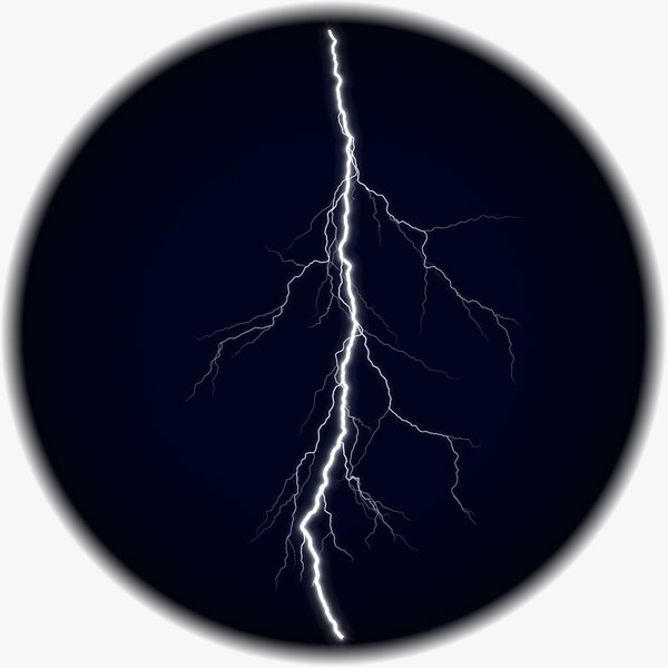 modelo 3d Relámpago realista de nube a tierra - CG-06 - TurboSquid 2176398