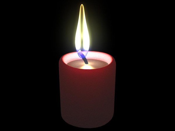 candle 3d model