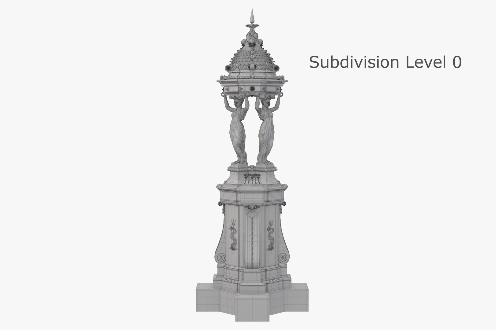 3D Wallace Fountain Model - TurboSquid 1447962