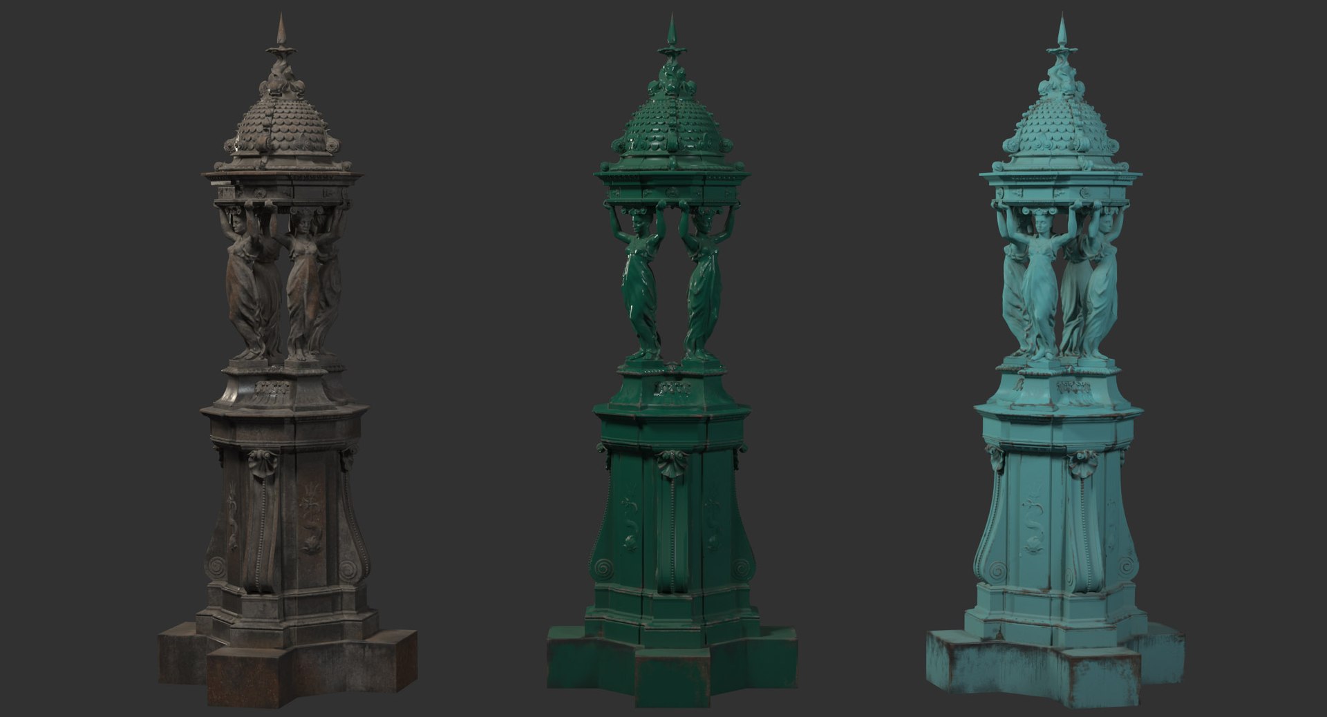 3D Wallace Fountain Model - TurboSquid 1447962