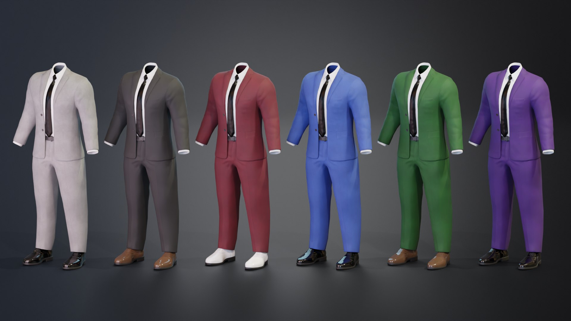 Men Formal Suit Collection - Animation And Game Ready - TurboSquid 2355130
