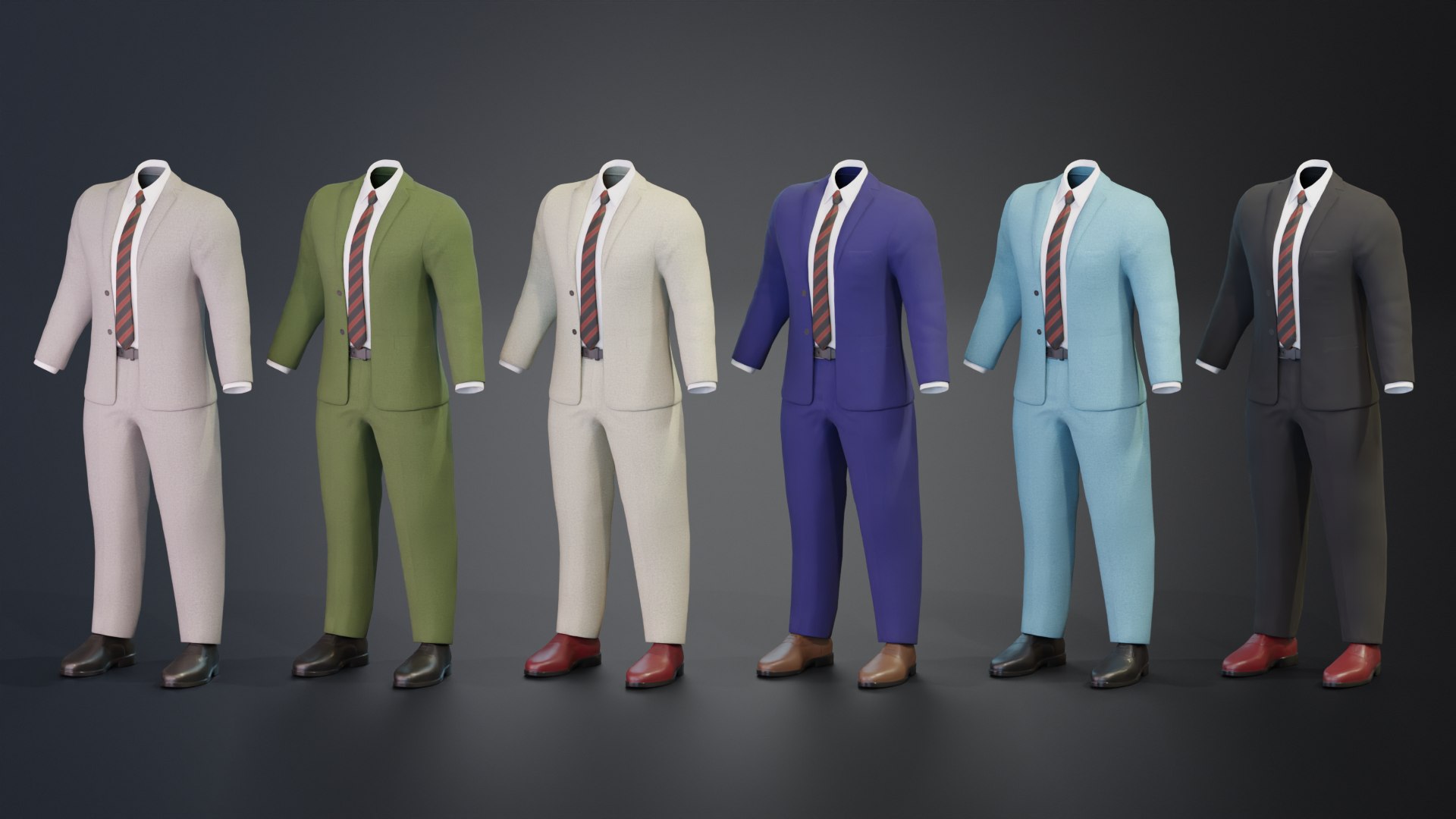Men Formal Suit Collection - Animation And Game Ready - TurboSquid 2355130