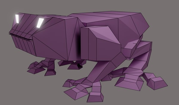 3D simple frog with glow eyes - TurboSquid 1931132