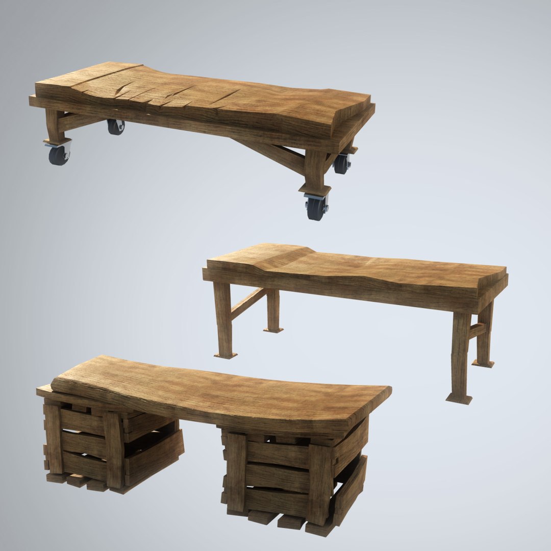 3d Obj Stylized Table Wood