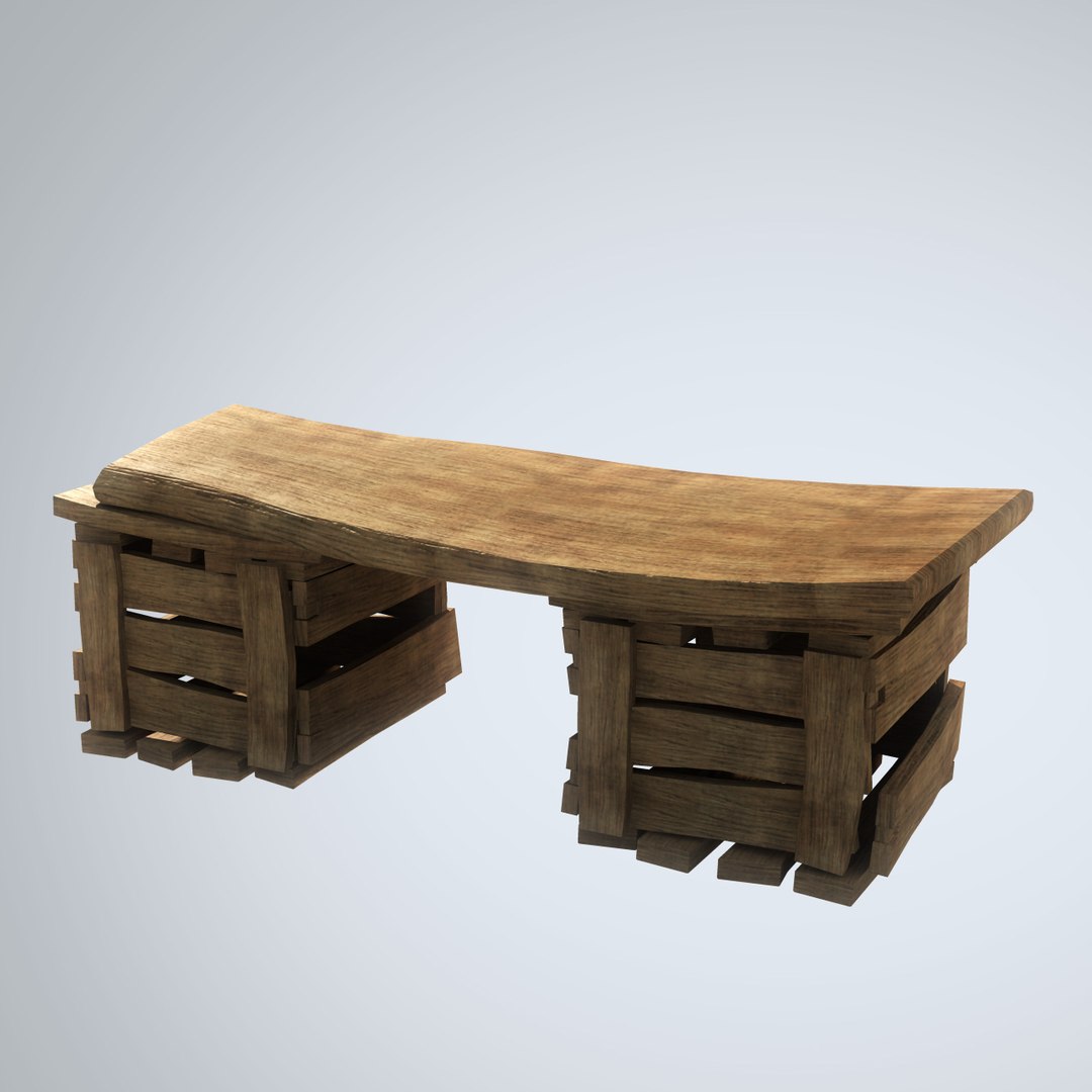 3d Obj Stylized Table Wood