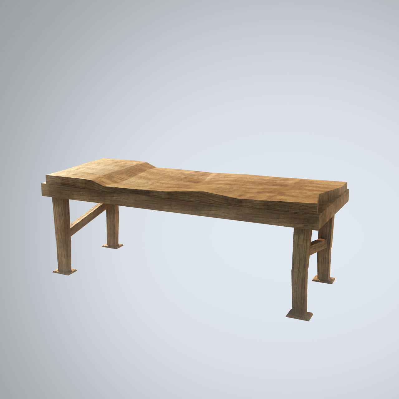 3d obj stylized table wood