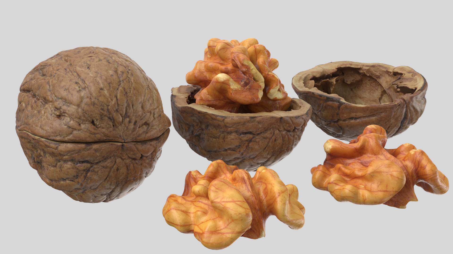 3D Walnuts Model - TurboSquid 1862316