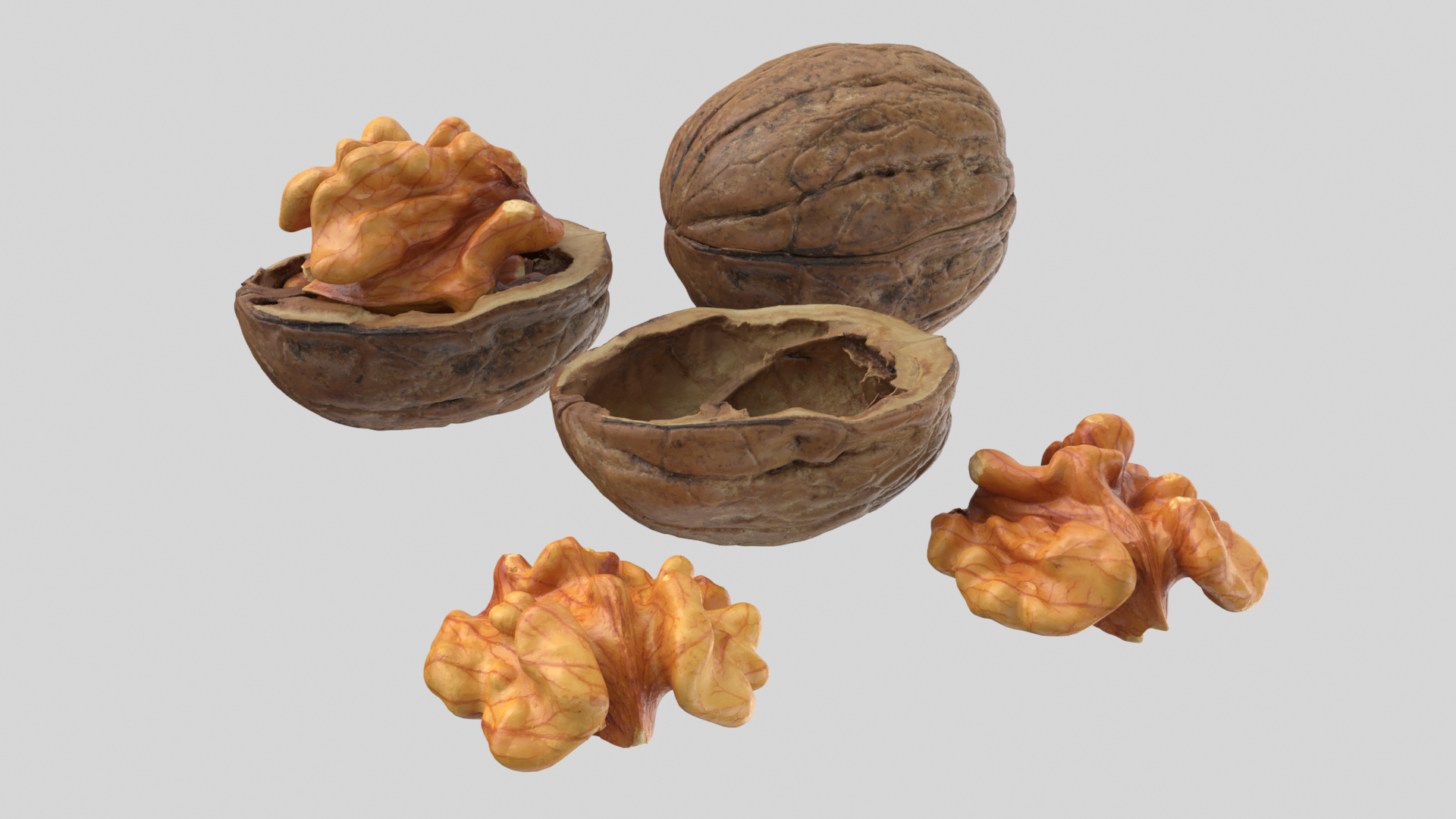 3D Walnuts Model - TurboSquid 1862316