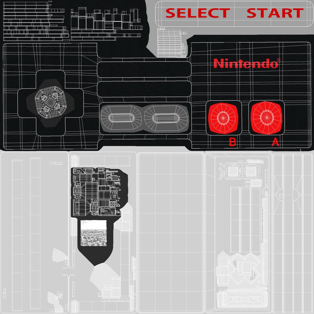 Nintendo Entertainmet System Controller 3D Model - TurboSquid 1956964