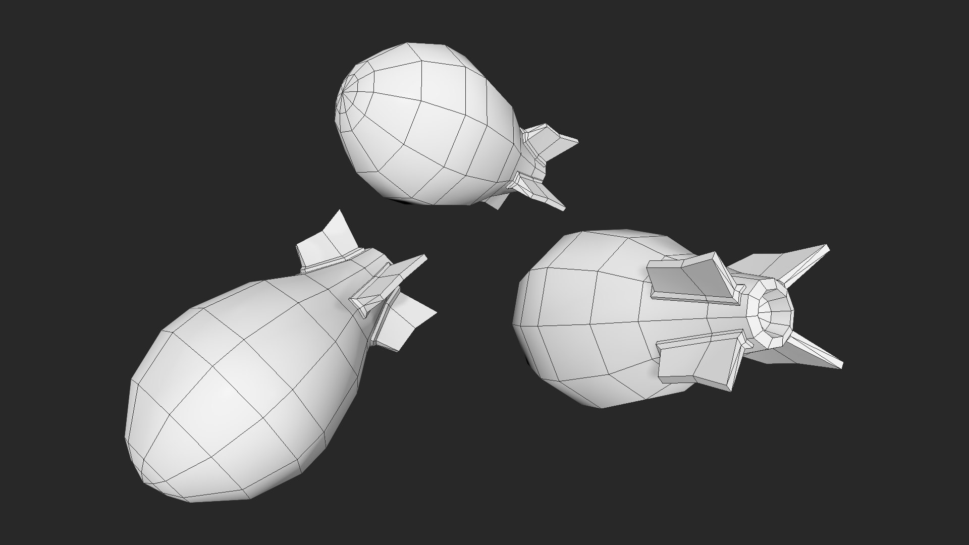 3d Model Cartoon Bomb 01