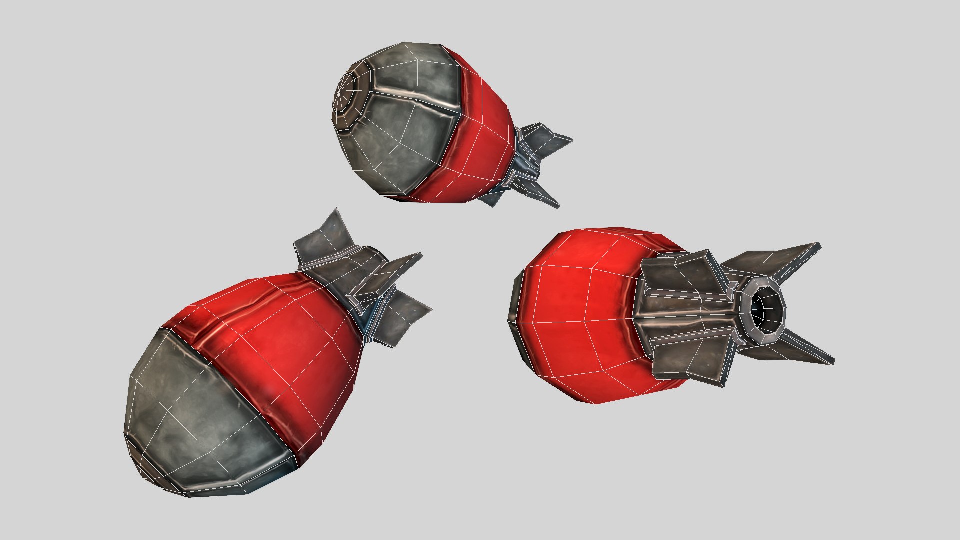 3d Model Cartoon Bomb 01