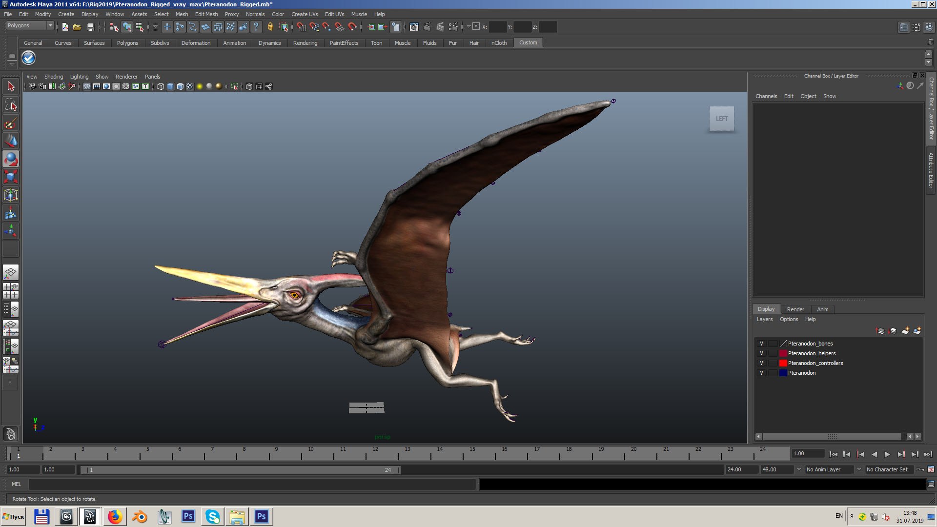 3D pteranodon rigged - TurboSquid 1479497