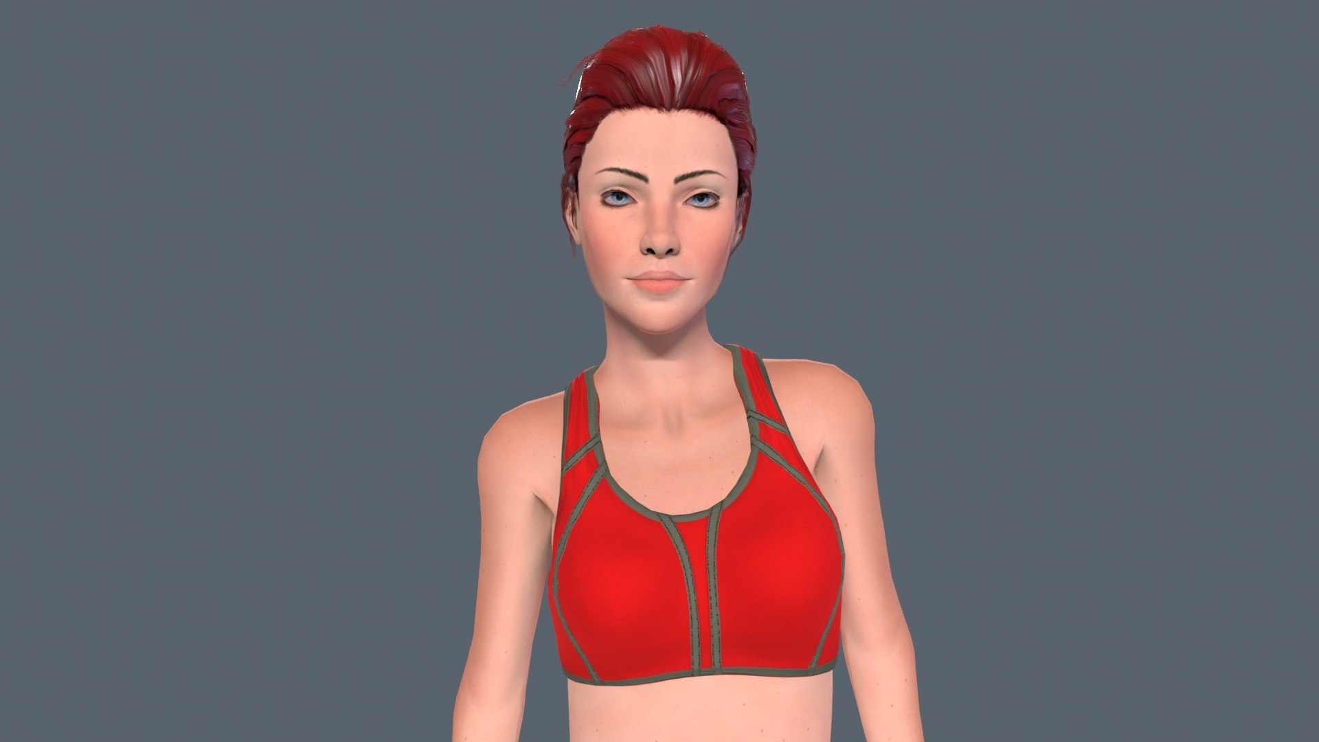 3D Red Woman - TurboSquid 1946986