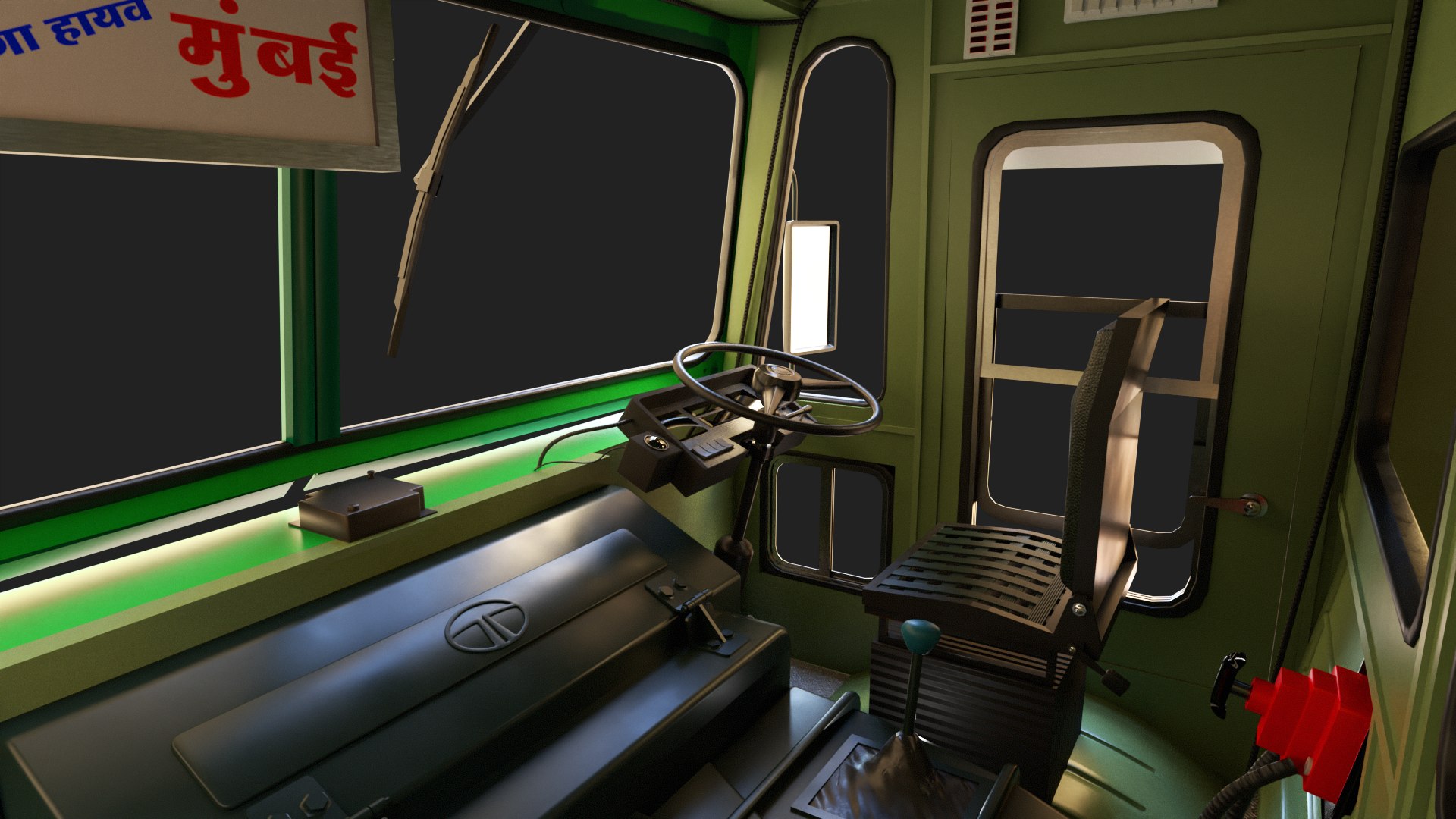 3D Model Indian ST Bus V2 Orange Yellow - TurboSquid 2286492