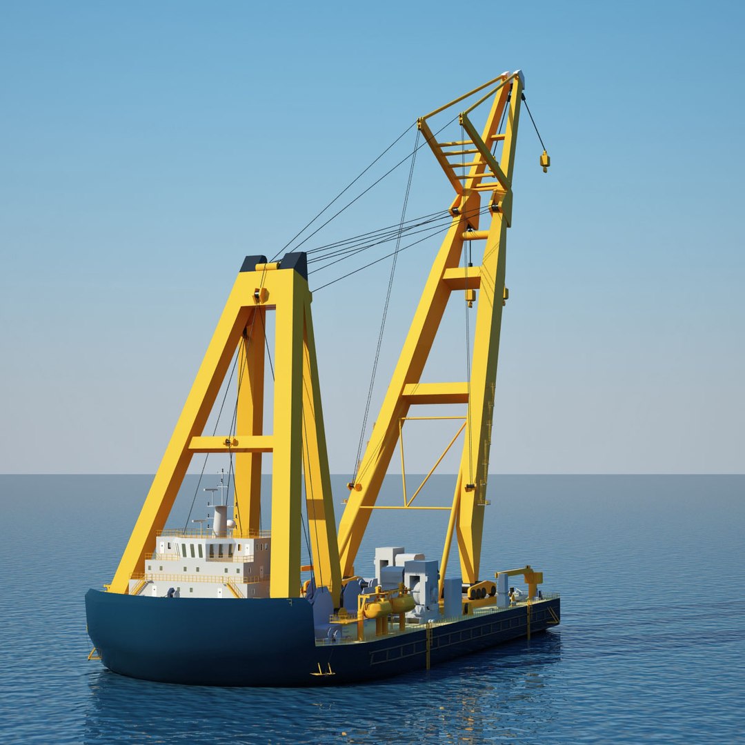 3d Asian Hercules Floating Crane
