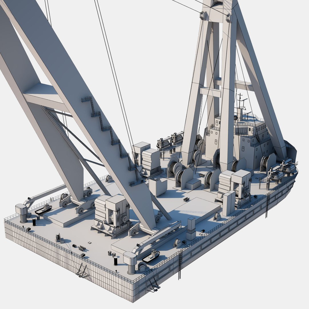 3d Asian Hercules Floating Crane