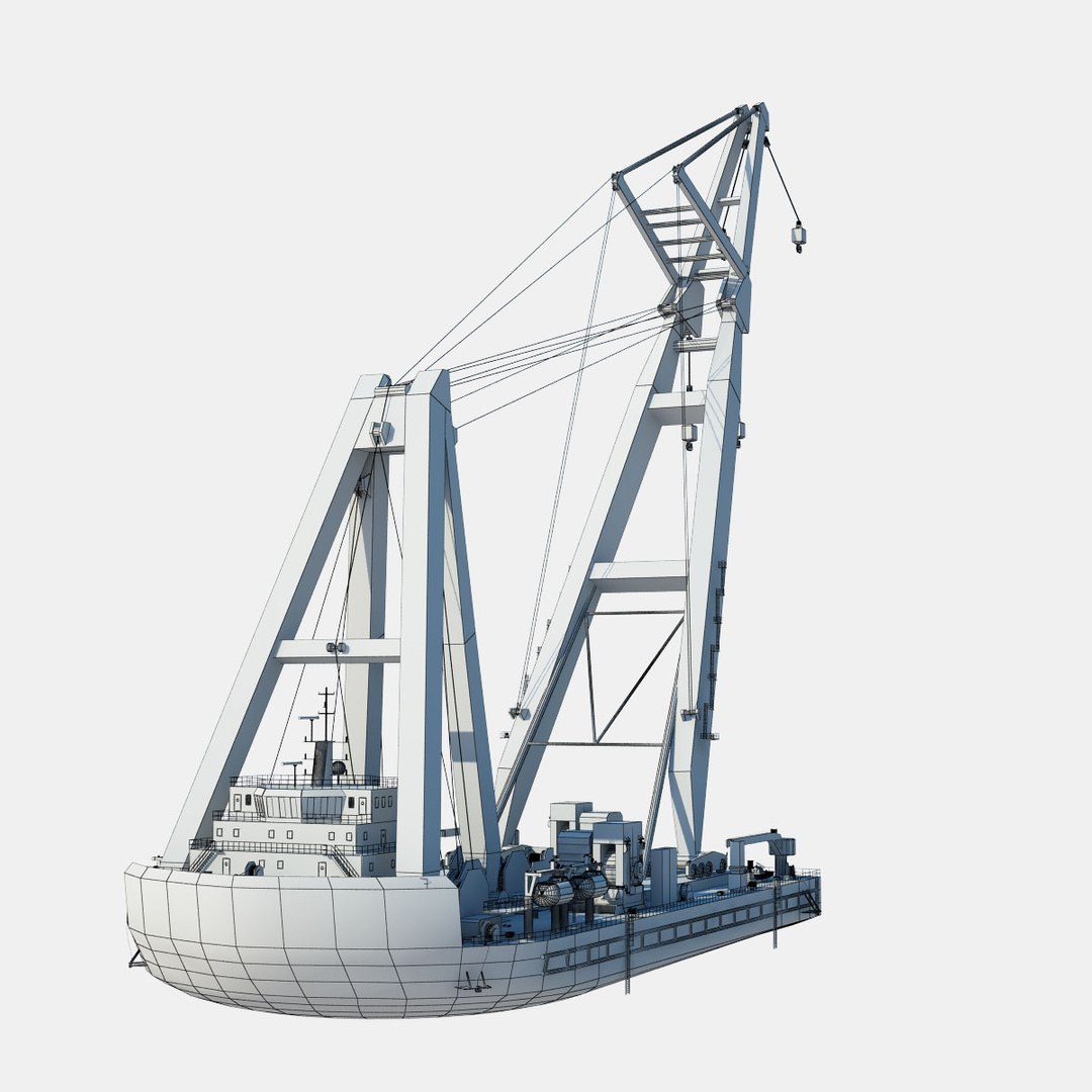 3d Asian Hercules Floating Crane