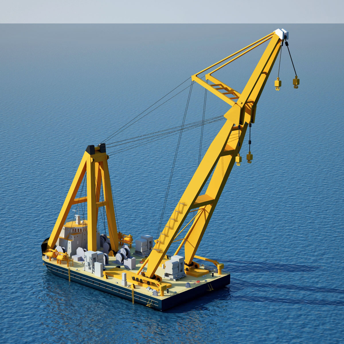 3d asian hercules floating crane