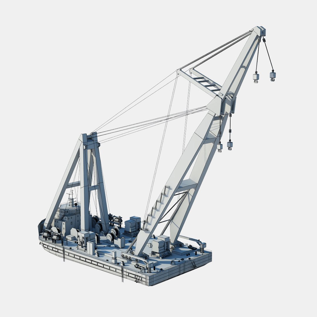 3d Asian Hercules Floating Crane